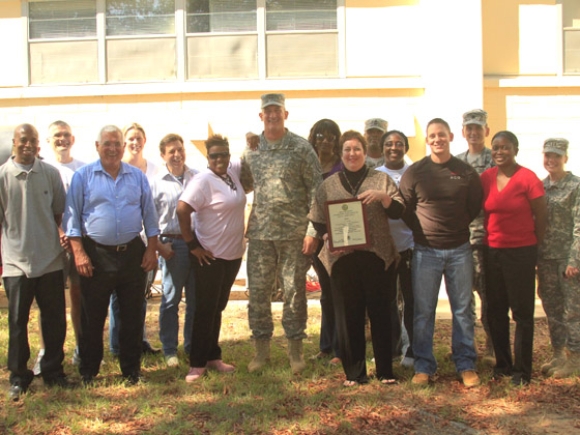 Mcoe Commanding General Mg Robert B Brown Presents The Fy10 Csa Award